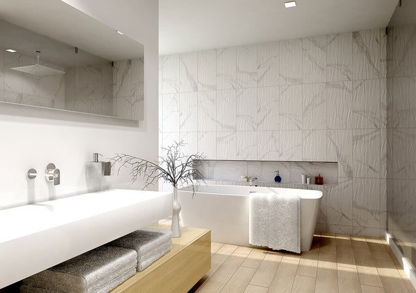 MSI Dymo Statuary Wavy White Tile 12x24 – Flooring Mar