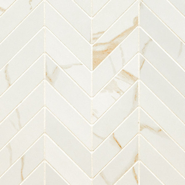 Eden Porcelain Tile Collection Calacatta - 12"x15" Chevron – Flooring ...
