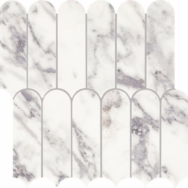 Daltile Eclessia Marble Mosaic Elongated Fan – Floorin