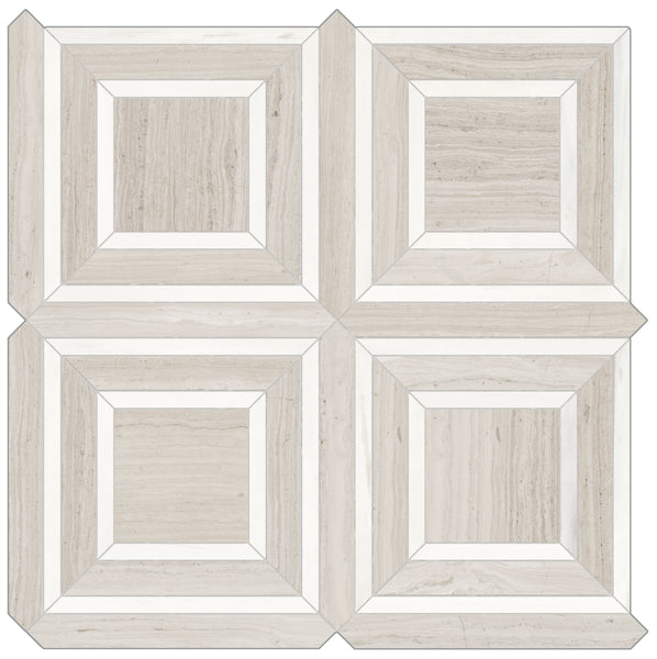 Tile Collection Mayfair Mosaic Piazza Polished Tile Strada Ash ...