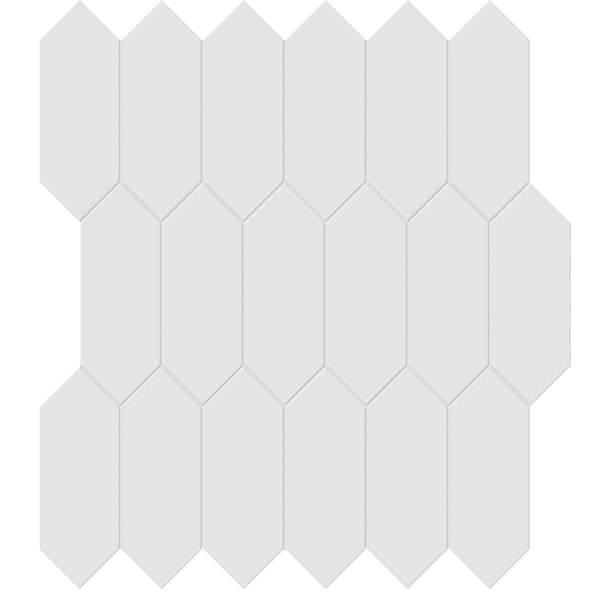 Tile Collection Soho 2x5 Picket Mosaic Tile Vintage Grey Glossy ...