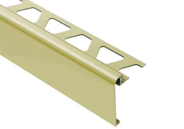 Schluter Rondec-Step-57 Profile Aluminum Satin Brass – Flooring Market