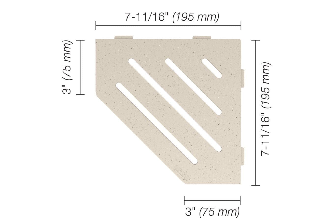 Shower Corner Shelves Schluter Pentagonal Corner Shelf For Tiled ...