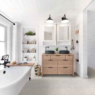 COREtec Plus Enhanced Tile VV870 Serena Limestone – Flooring Market