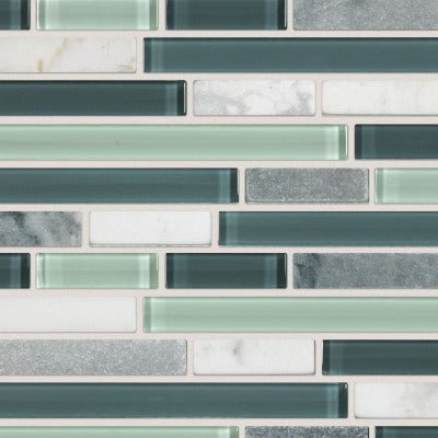 Shaw Tile Awesome Mix Waterfall Random Linear Mosaic Wall – Flooring Market
